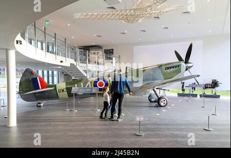 Spitfire RW388 aeroplane on display at the Potteries Museum and Art ...