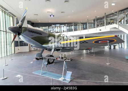 Spitfire RW388 aeroplane on display at the Potteries Museum and Art ...