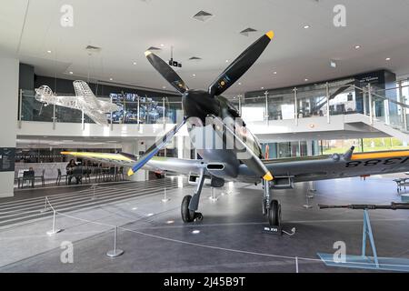 Spitfire RW388 aeroplane on display at the Potteries Museum and Art ...