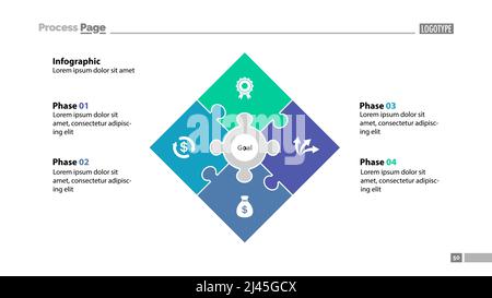 Four Stage Process Chart Slide Template Stock Vector Image & Art - Alamy