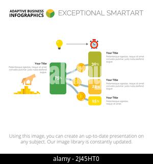 Three Elements Flowchart Slide Template Stock Vector Image & Art - Alamy