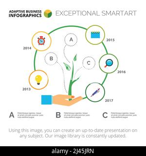 Metaphor Chart with Five Steps Template Stock Vector Image & Art - Alamy