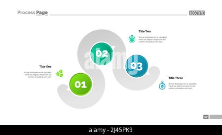 Three points project process chart template for presentation Stock Vector Image & Art - Alamy