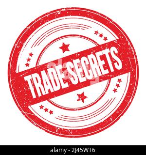 TRADE SECRETS text on red brown ribbon badge stamp Stock Photo - Alamy