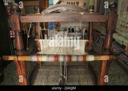 Old Weaving Loom - Traditional Room Interior at Tyrolean Folk Art ...