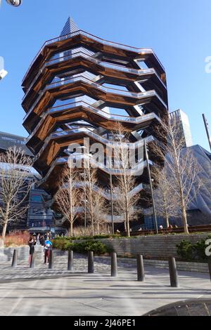 The Vessel sculpture is the centerpiece of the Hudson Yards Complex ...