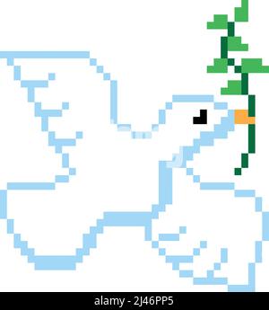 Pigeon pixel art. Dove 8 bit. Vector illustration Stock Vector Image ...