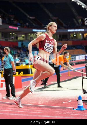 Gunta Vaicule participating in the Belgrade 2022 World Indoor ...