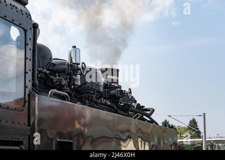 Parts of a steam locomotive Stock Photo - Alamy