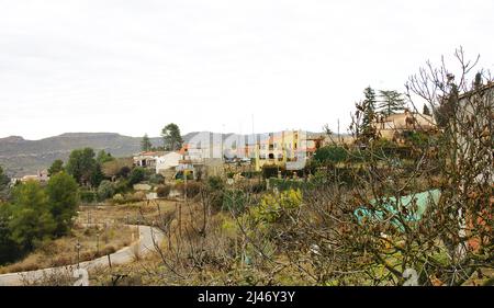 Rocafort village in the Bages region, Barcelona province, Catalunya ...