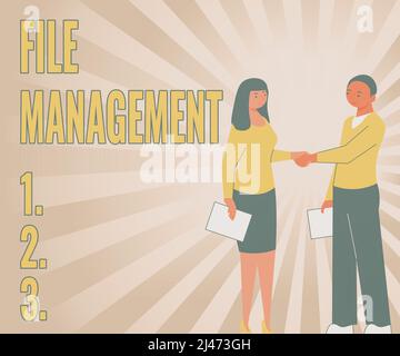 Text sign showing File Management. Internet Concept computer program ...