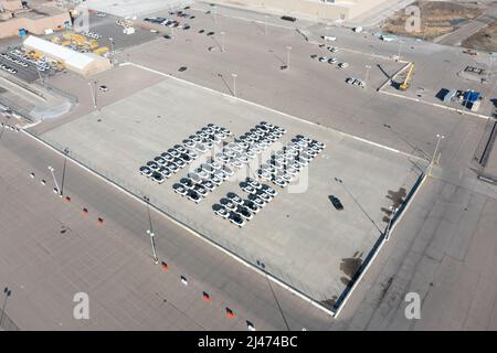 New GMC Hummer EV parked at GM Factory ZERO, Detroit-Hamtramck Assembly ...