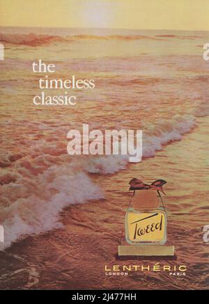 Tweed Lentheric perfume advertisement advert ad 1960s 1970s Stock Photo ...