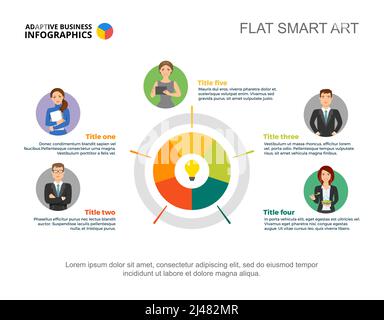 Five people process chart template for presentation Stock Vector Image & Art - Alamy