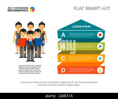 Four Stage Process Chart Slide Template Stock Vector Image & Art - Alamy