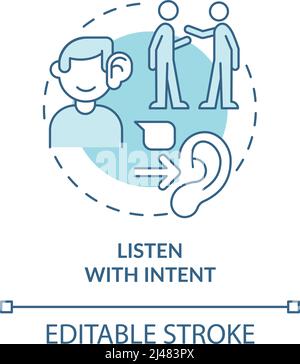 Listen with intent concept icon Stock Vector Image & Art - Alamy