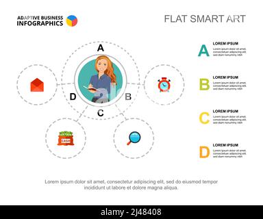 Four Elements Flowchart Slide Template Stock Vector Image & Art - Alamy