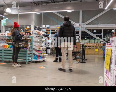 Kirkland, WA USA - circa April 2021: Close up view of a display of Gig ...
