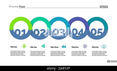 Five flowchart infographic design. Editable template for step diagram ...