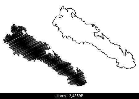 Simeulue island (Republic of Indonesia, South East Asia) map vector ...