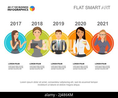 Five Stages Teamwork Chart Slide Template Stock Vector Image & Art - Alamy