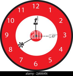clock icon in flat style Stock Vector Image & Art - Alamy