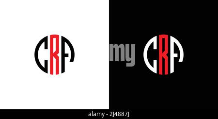 Modern and unique letter CRF initials logo design Stock Vector Image ...