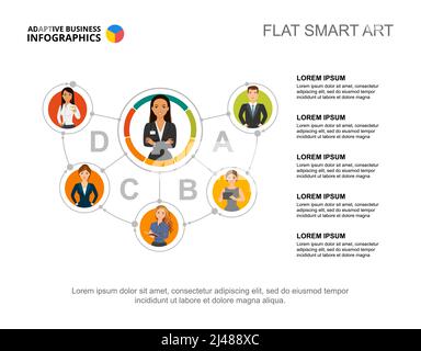 Five connected circles process chart template for presentation Stock ...