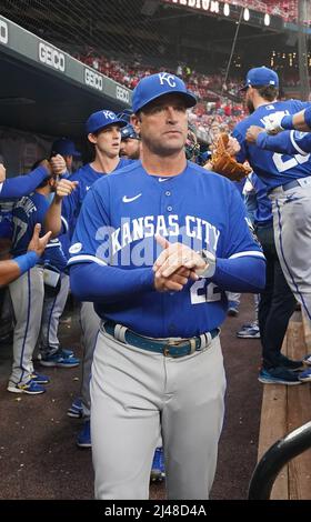 Kansas City Royals manager Mike Matheny watches baseball practice at ...