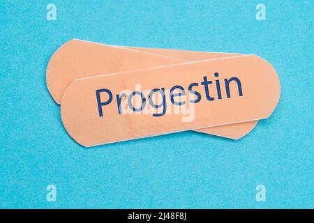 Estrogen Transdermal Patch. hormone therapy for women Stock Photo - Alamy