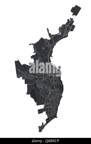Odesa vector map. Detailed map of Odessa city administrative area ...