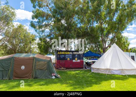The 'Aboriginal Tent Embassy' is a permanent protest and occupation ...