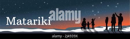 Stargazing looking at dark Matariki New Zealand Maori new year night ...