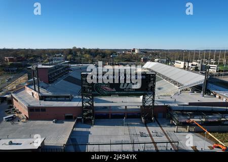 An aerial view of Protective Stadium, Thursday, Mar 10, 2022, in ...