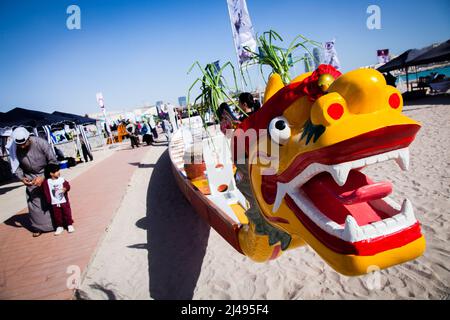 Doha ,Qatar-February 14,2016 : Beach volleyball on the occasion of the Cultural diversity ...