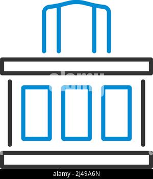 Judge Table Icon. Editable Bold Outline With Color Fill Design. Vector ...