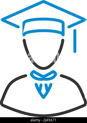Lawyer Man Icon. Editable Bold Outline With Color Fill Design. Vector ...