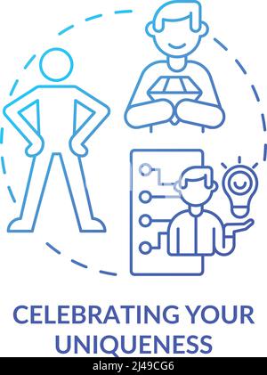 Celebrating your uniqueness concept icon Stock Vector Image & Art - Alamy