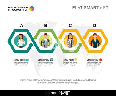 Four points project process chart template for presentation Stock ...