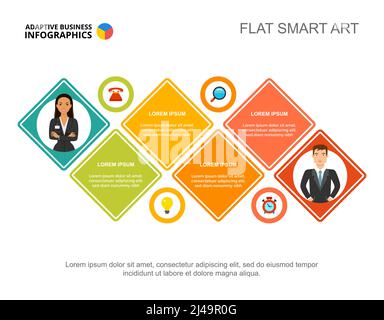 Two partners process chart template for presentation Stock Vector Image ...
