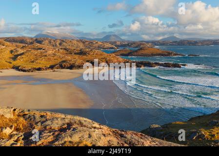 Polin beach deserted, North Coast 500. Scotland Stock Photo - Alamy