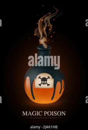 Poison Bottle Halloween Cartoon Colored Clipart Stock Vector Image ...