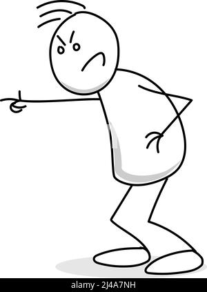 man pointing draw Stock Vector Image & Art - Alamy