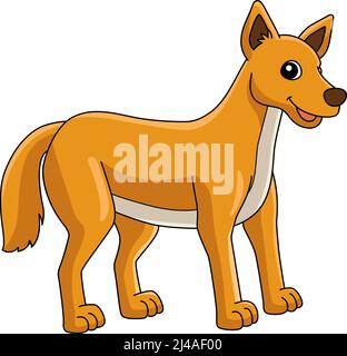 Dingo Animal Colored Cartoon Illustration Stock Vector Image & Art - Alamy