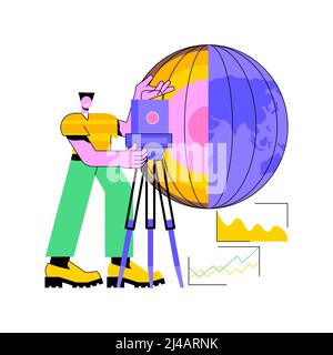 Applied geoscience abstract concept vector illustration set. Hydrology ...