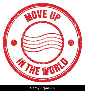 WORLD, text written on red grungy postal stamp Stock Photo - Alamy