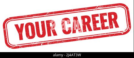 CAREER text on red grungy round vintage stamp Stock Photo - Alamy