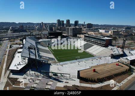 An aerial view of Protective Stadium, Sunday, Mar. 13, 2022, in ...