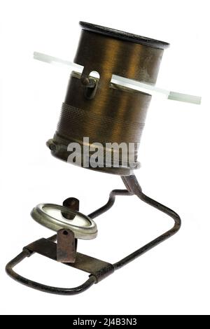 Vintage pocket brass microscope Stock Photo - Alamy