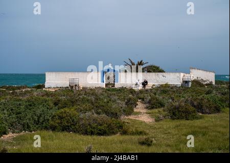 View of the coast of Tabarca. Tabarca is a small islet located in the ...